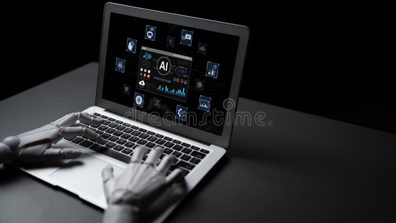 Self-improving Generative AI Showcasing Its Own Creative Platform. Fermion Stock Image - Image ...