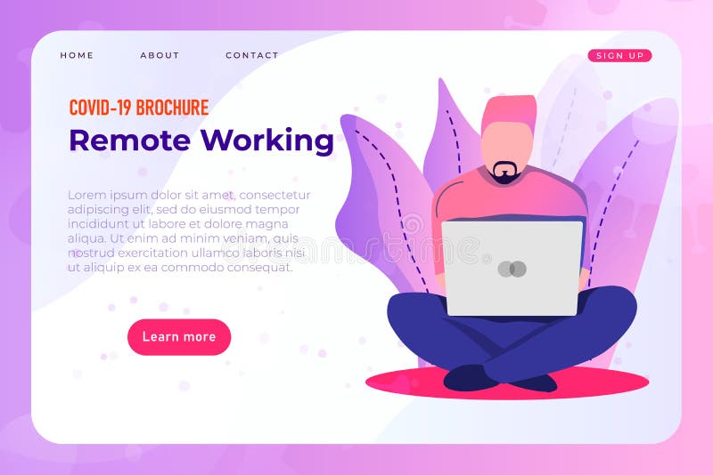 Self Isolation Due To Coronavirus. Stay at Home and Work Remotely Stock ...