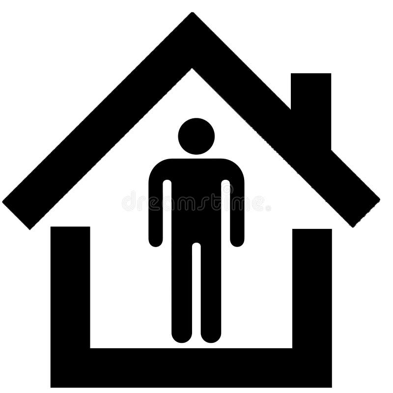 Self Isolation Icon Vector Illustration Stock Illustration ...