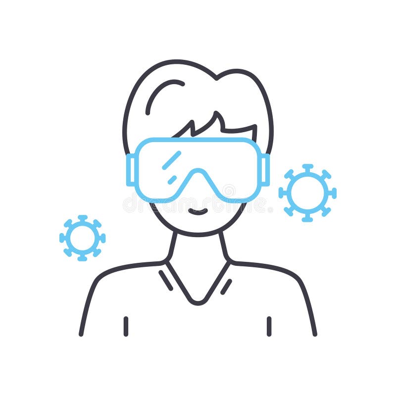 Self Isolation Line Icon, Outline Symbol, Vector Illustration, Concept ...