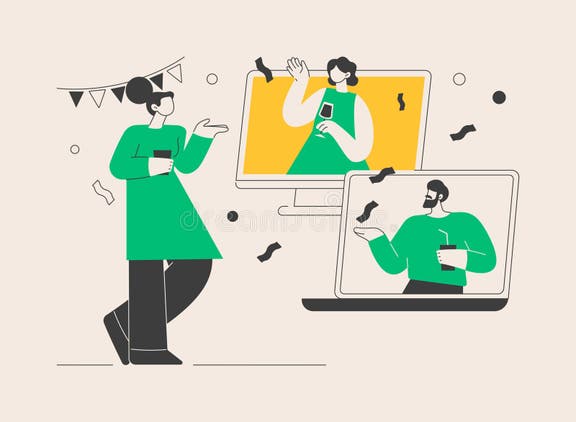 Self-isolation Party Abstract Concept Vector Illustration. Stock Vector ...