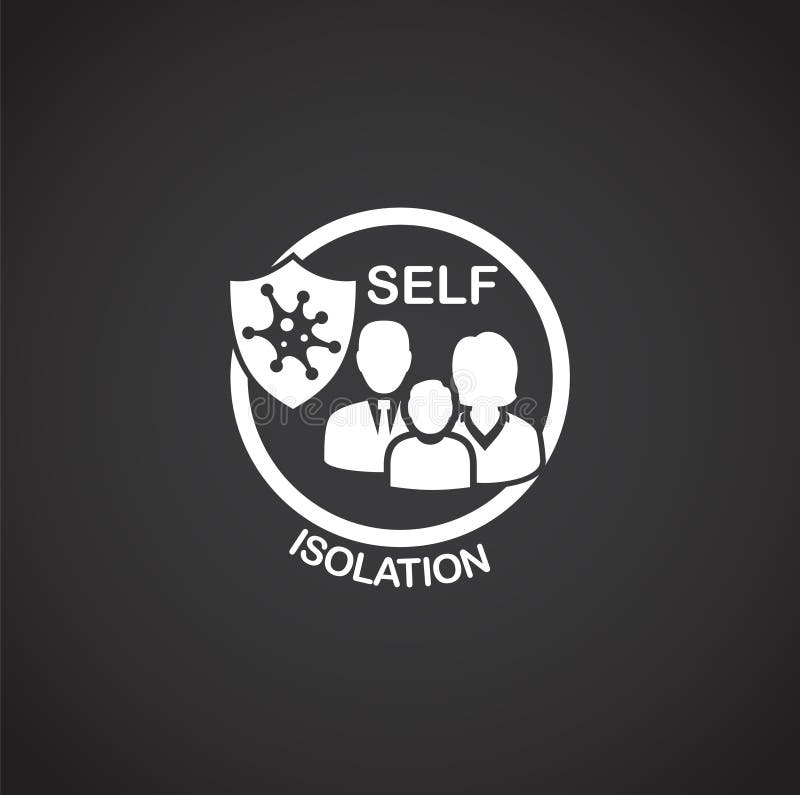 Self Isolation Related Icon On Background For Graphic And Web Design ...