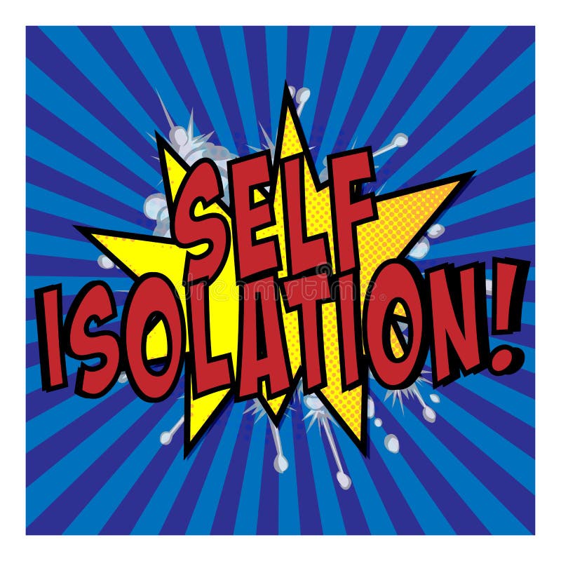 Self Isolation Speech Bubble. Vector Comic Explosion Stock Vector ...