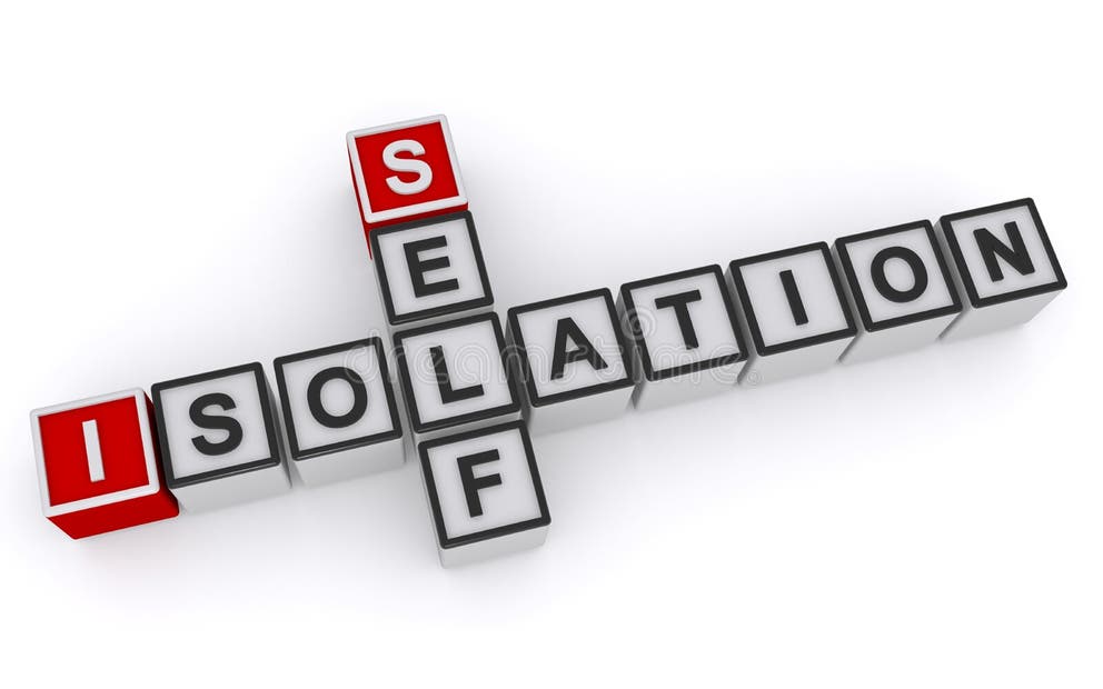 Self isolation word blocks stock photo. Image of pneumonia - 183942644