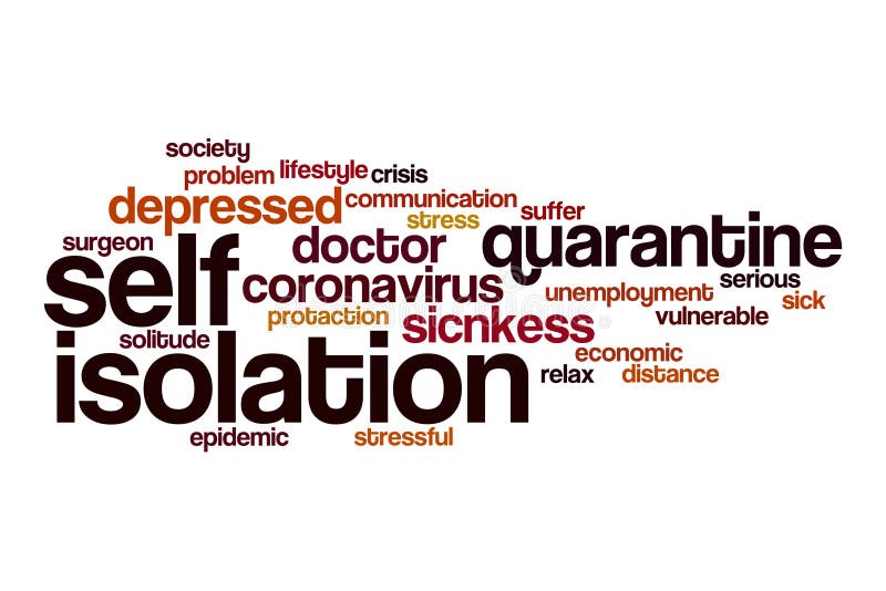 Self Isolation Word Cloud Concept Stock Illustration - Illustration of ...