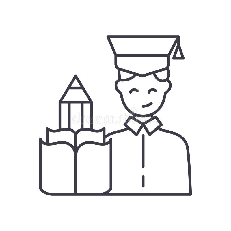 Self Learning Icon, Linear Isolated Illustration, Thin Line Vector, Web ...