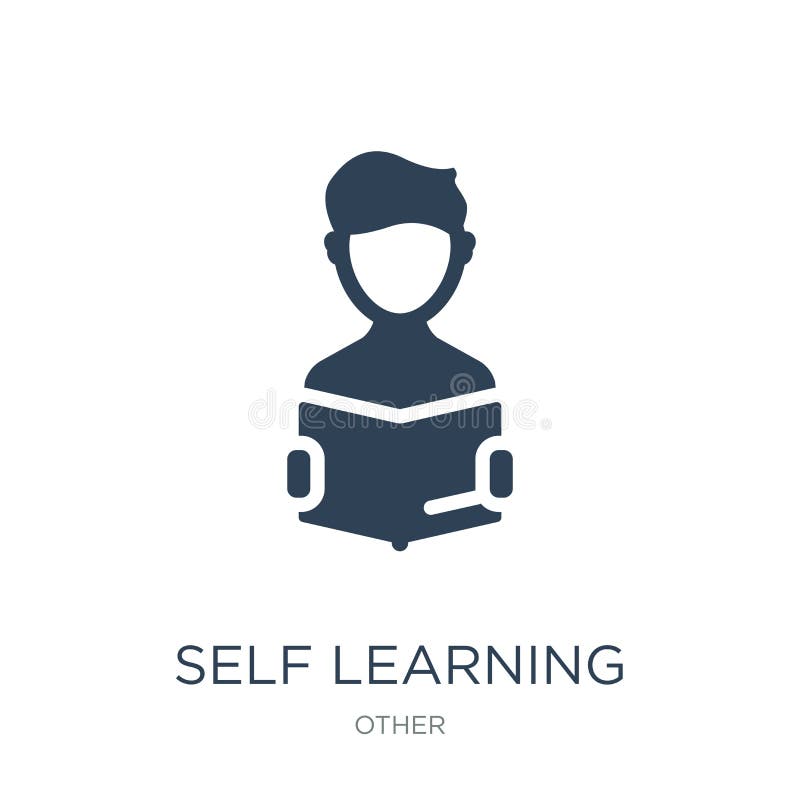 Self Learning Icon in Trendy Design Style. Self Learning Icon Isolated ... Self Learning Icon in Trendy Design Style. Self Learning Icon Isolated ...