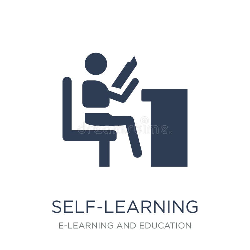 Self-learning Icon. Trendy Flat Vector Self-learning Icon on White ... Self-learning Icon. Trendy Flat Vector Self-learning Icon on White ...