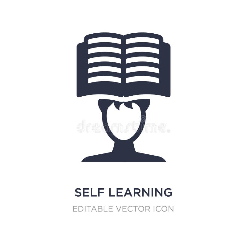 Self-learning Outline Icon. Isolated Line Vector Illustration from E ...