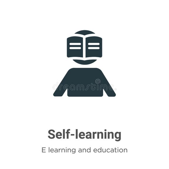 Self-learning Vector Icon on White Background. Flat Vector Self ...
