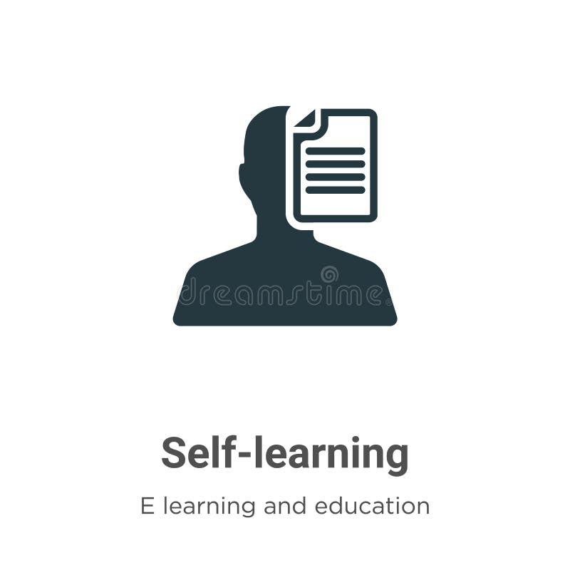 Self Learning Vector Icon On White Background Flat Vector Self Learning Icon Symbol Sign From