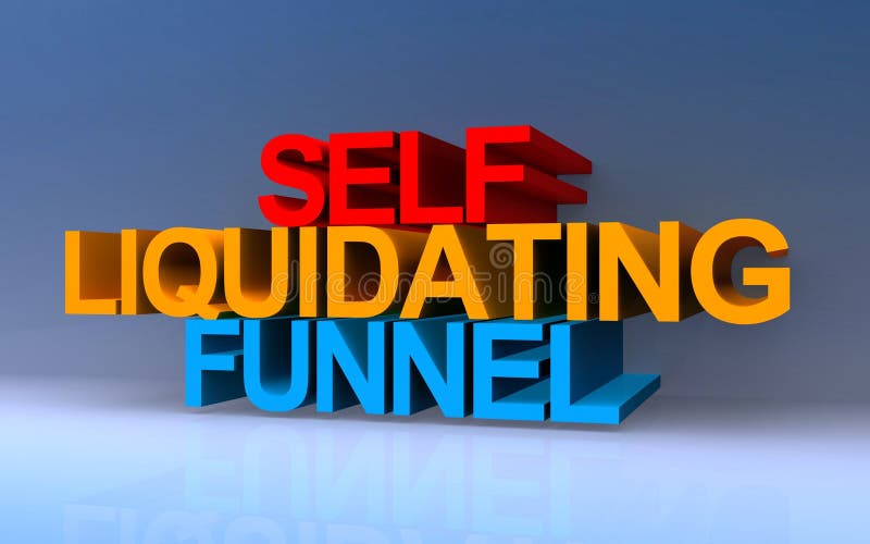 Self Liquidating Funnel on Blue Stock Illustration - Illustration of ...