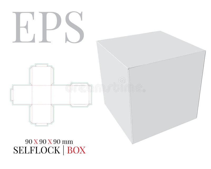Self Lock Box Template Vector Die Cut Stock Illustrations – 181 Self ...