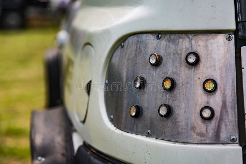 Self-made Car Diode Rear Lights with a Metal Plate Stock Photo - Image ...