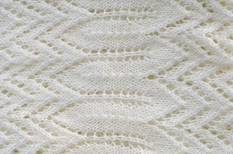 Self-made Knitting Pattern, White Leaves, Lace Fabric, Handmade ...