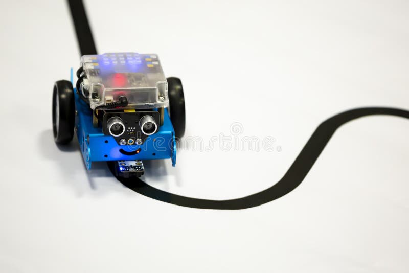 Self-made Robot by Student Start Stock Image - Image of computer ...