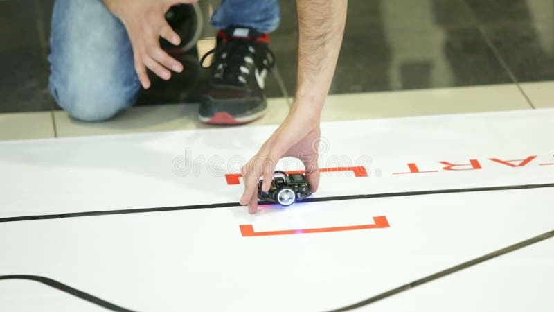 Self-made Robot by Student 4Ðº Stock Video - Video of production, race ...