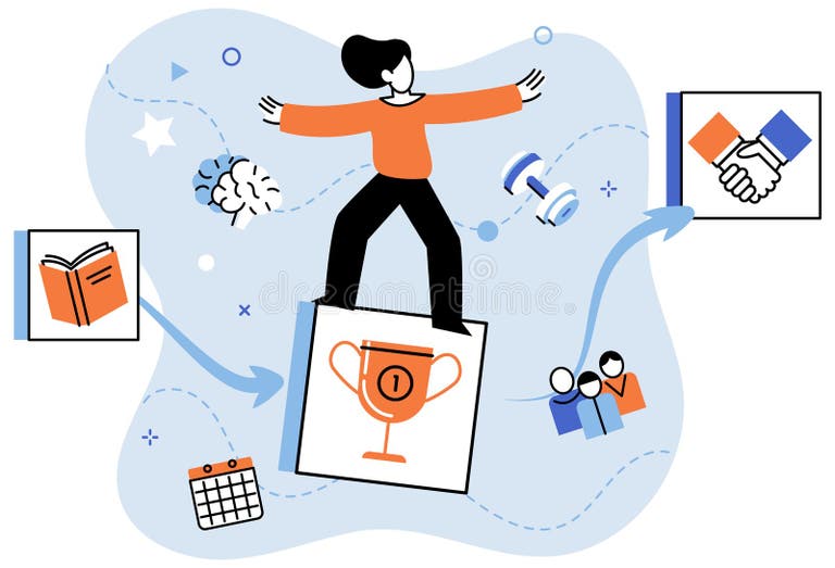 Self Management. Individual Efficiency is Direct Result Effective Self Management Stock Vector ...