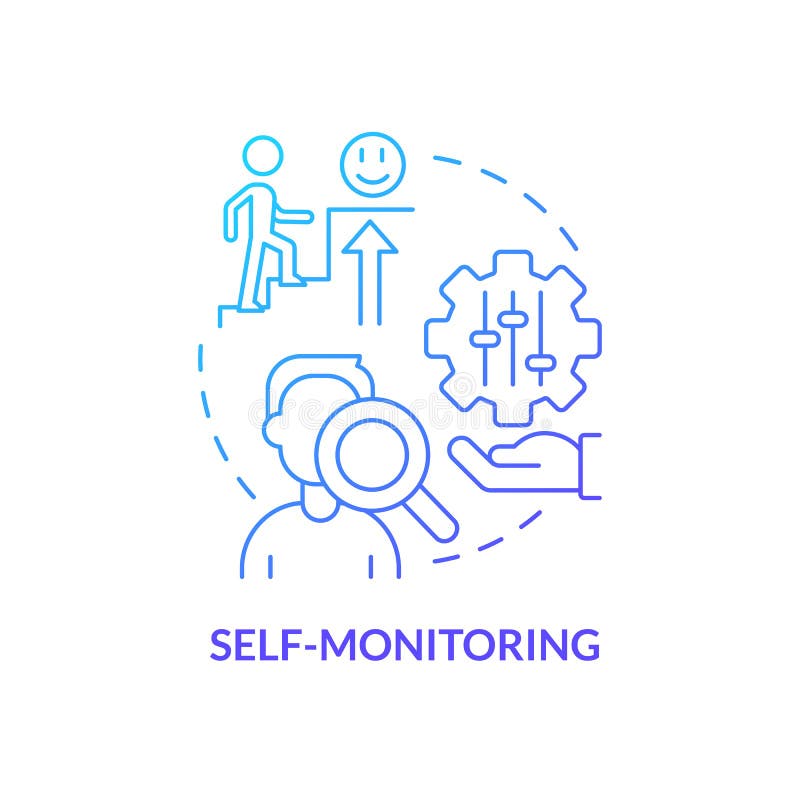Self Monitoring Blue Gradient Concept Icon Stock Vector - Illustration ... Self Monitoring Blue Gradient Concept Icon Stock Vector - Illustration ...