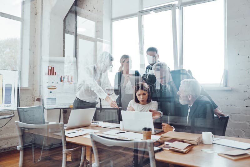 Self-driven business team stock image. Image of board - 165023317