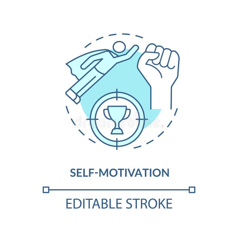 Self Motivation and Stress Management Red Gradient Concept Icon Stock ...