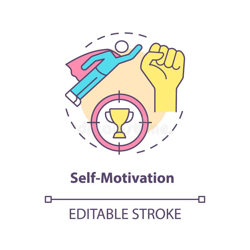 Self Motivation Concept Icon Stock Illustration - Illustration of ...