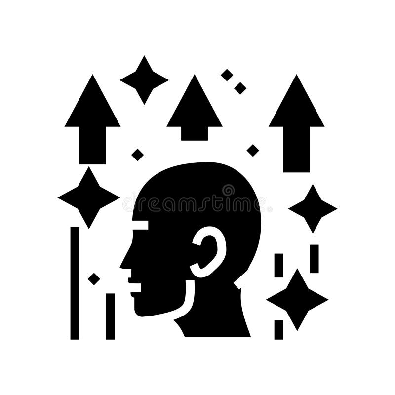 Self Motivation Glyph Icon Vector Illustration Stock Vector ...