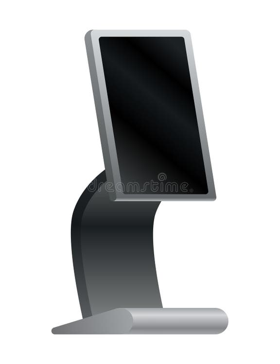 Self Order Kiosk. Interactive Board with Touchscreen Display Mockup ...