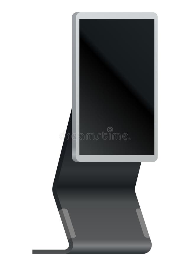 Self Order Kiosk. Interactive Board with Touchscreen Display Mockup ...