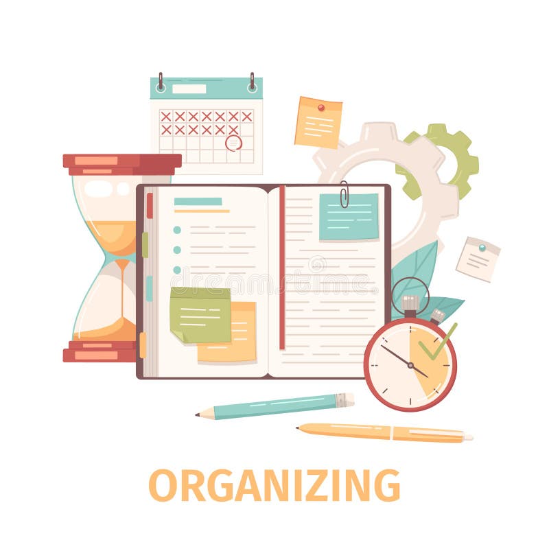 Self Organizing Icons Composition Stock Vector - Illustration of ...