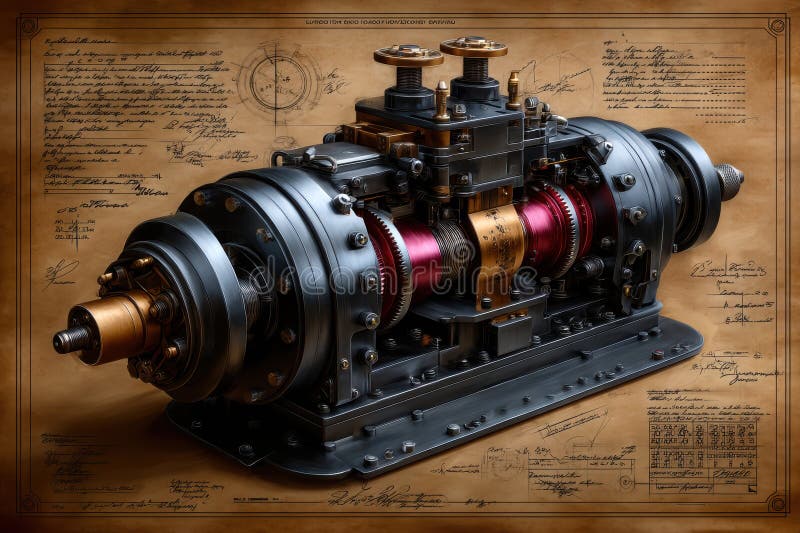 Self-playing Pipe Organ Blueprint in Da Vinci Codex Style with ...