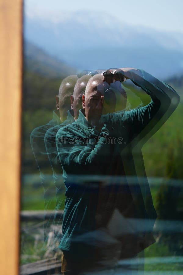 Window Reflection Self Portrait at Padina Ursului Stock Photo - Image ...