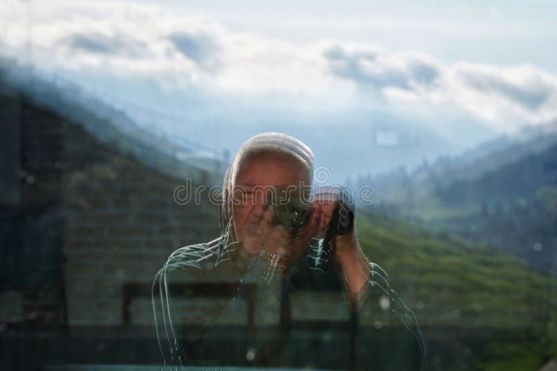 Self Portrait in the Mirror Stock Image - Image of home, portrait ...