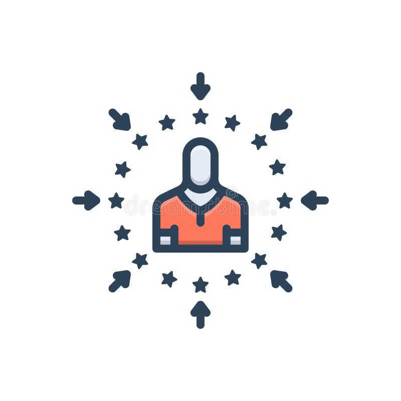 Color Illustration Icon for Self Promotion, Self and Skills Stock ...
