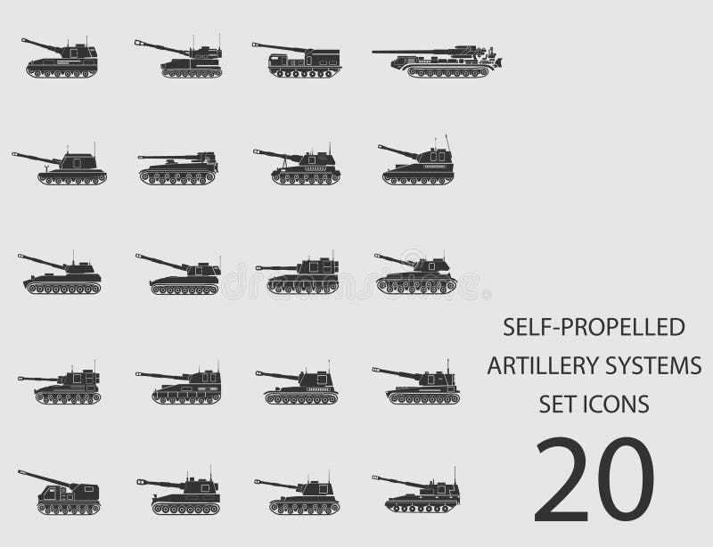 Propelled Artillery Systems Stock Illustrations – 12 Propelled ...