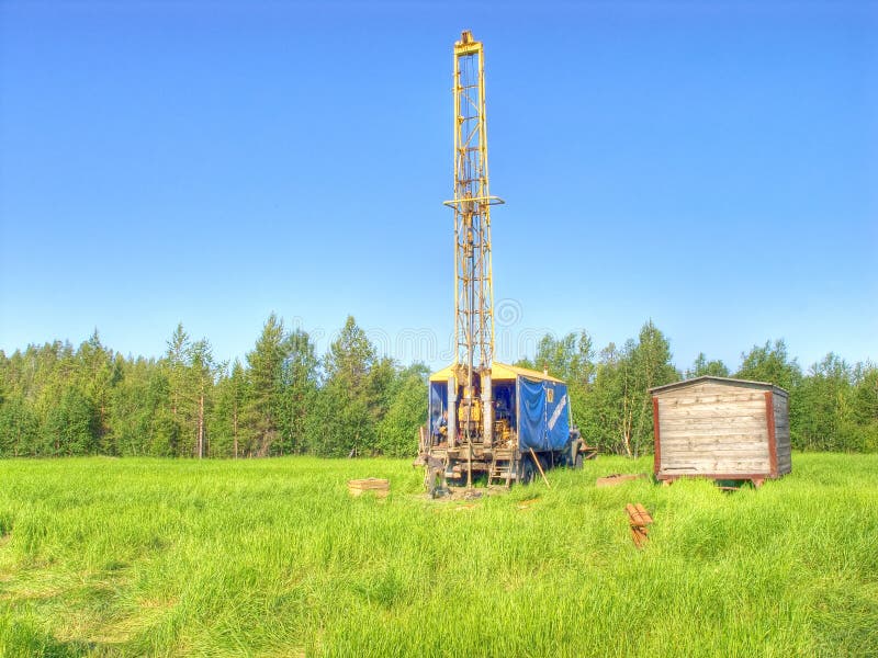 Self-propelled drill rig. stock image. Image of boring - 2827231