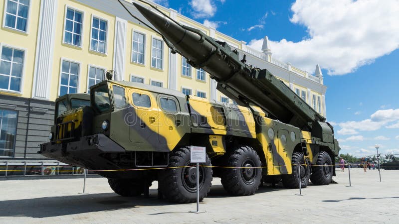 Self-propelled Rocket Installation an Exhibit of a Military Museum ...