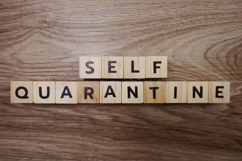 Self-quarantine Alphabet Letter on Wooden Background Stock Photo ...