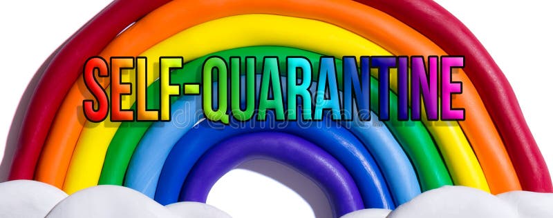 Self-quarantine Theme with a Clay Rainbow Stock Photo - Image of ...