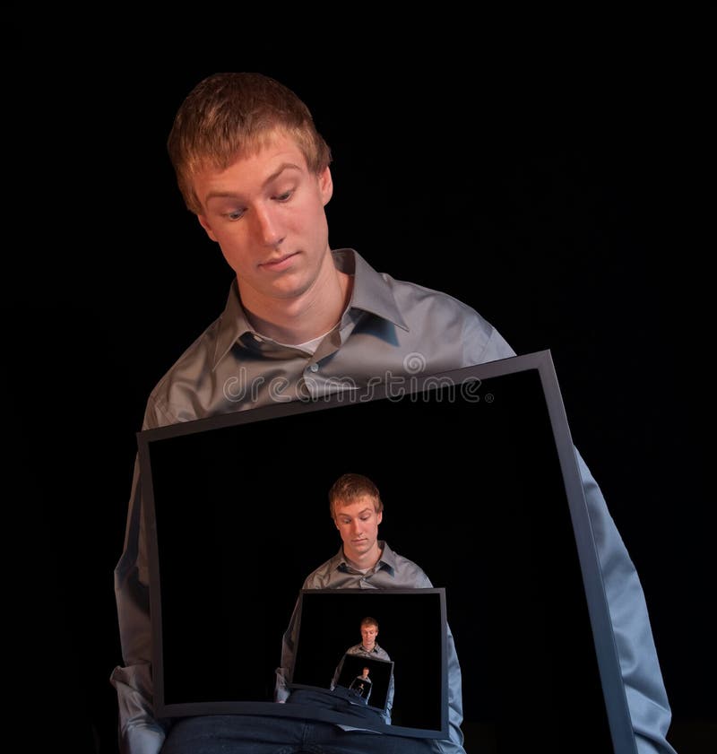 Self Reflection stock image. Image of frame, black, reflection - 29330029