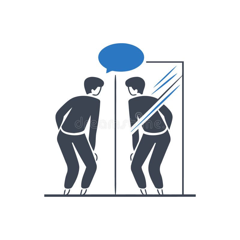 Self Reflection Mirror Icon Stock Vector - Illustration of symbol ...