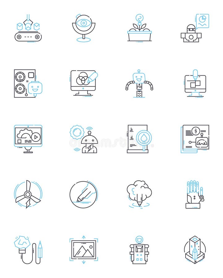 Self-reliant Robots Linear Icons Set. Autonomous, Efficient, Agile ... Self-reliant Robots Linear Icons Set. Autonomous, Efficient, Agile ...