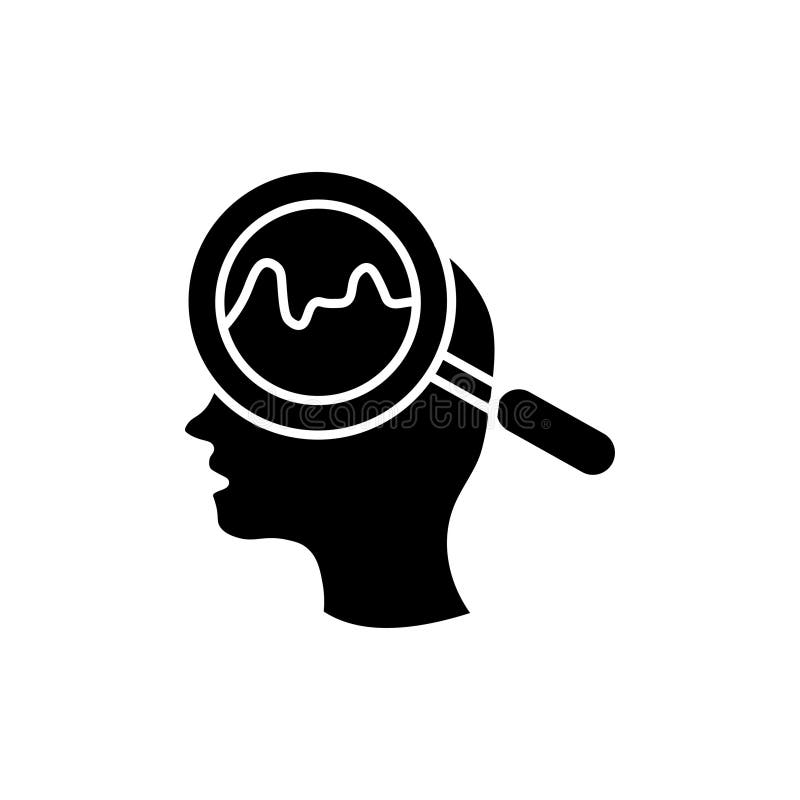 Self Research Icon Set. Cognitive Science Analysis Vector Symbol in a ...