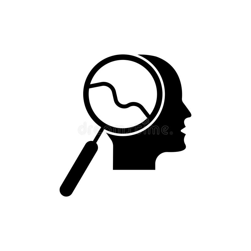 Self Research Icon Set. Cognitive Science Analysis Vector Symbol in a ...