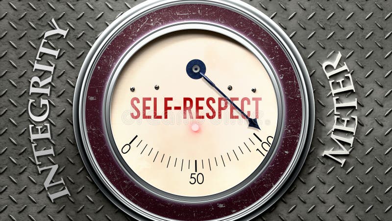 Self-Respect and Integrity that is Hitting a Full Scale, Showing a Very ...