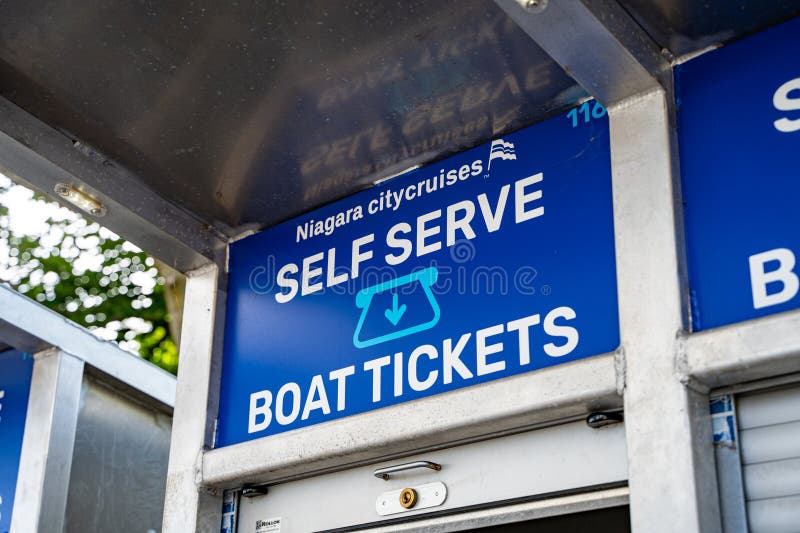 Self Serve Boat Ticket Machine in Niagara Falls. Editorial Photo ...