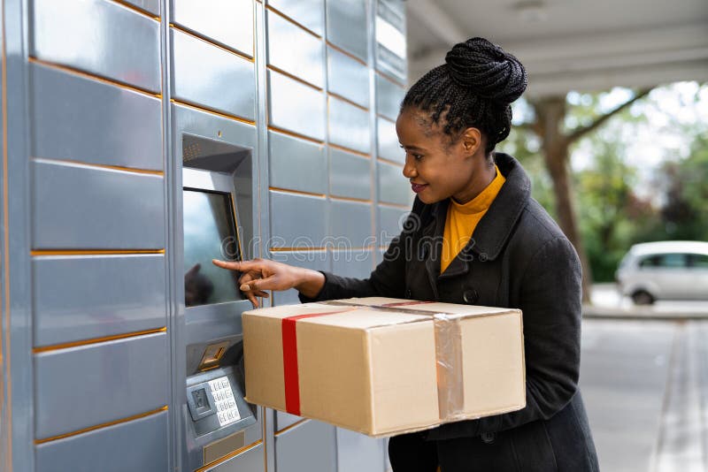 Self Service Automated Delivery Machine Stock Photo - Image of pick ...