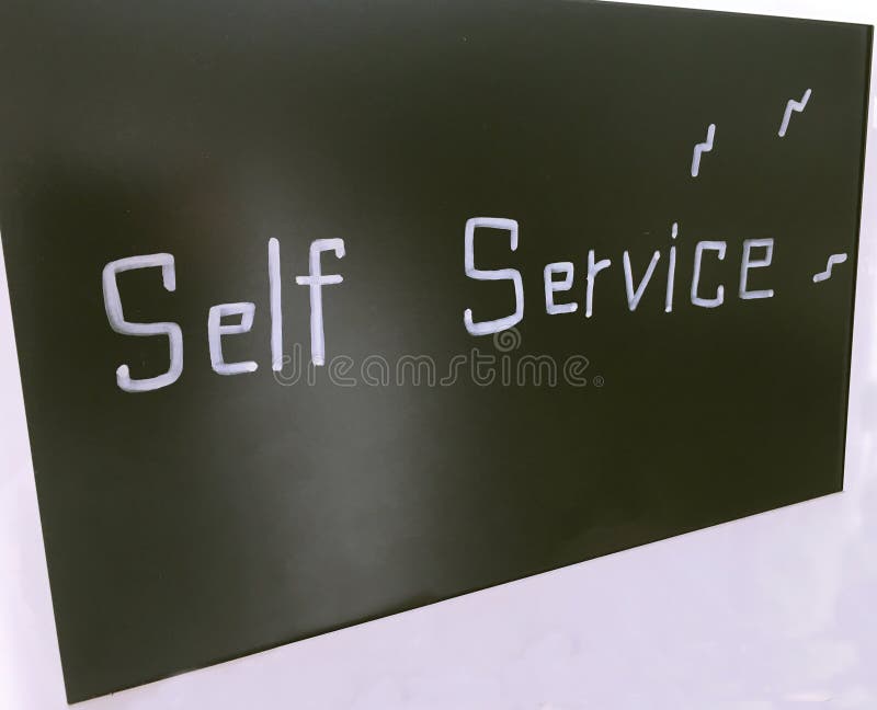 Self Service , Blackboard , Self Service Blackboard Stock Photo - Image ...