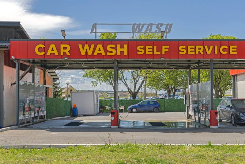 Self Service Car Wash stock image. Image of letters - 377507459