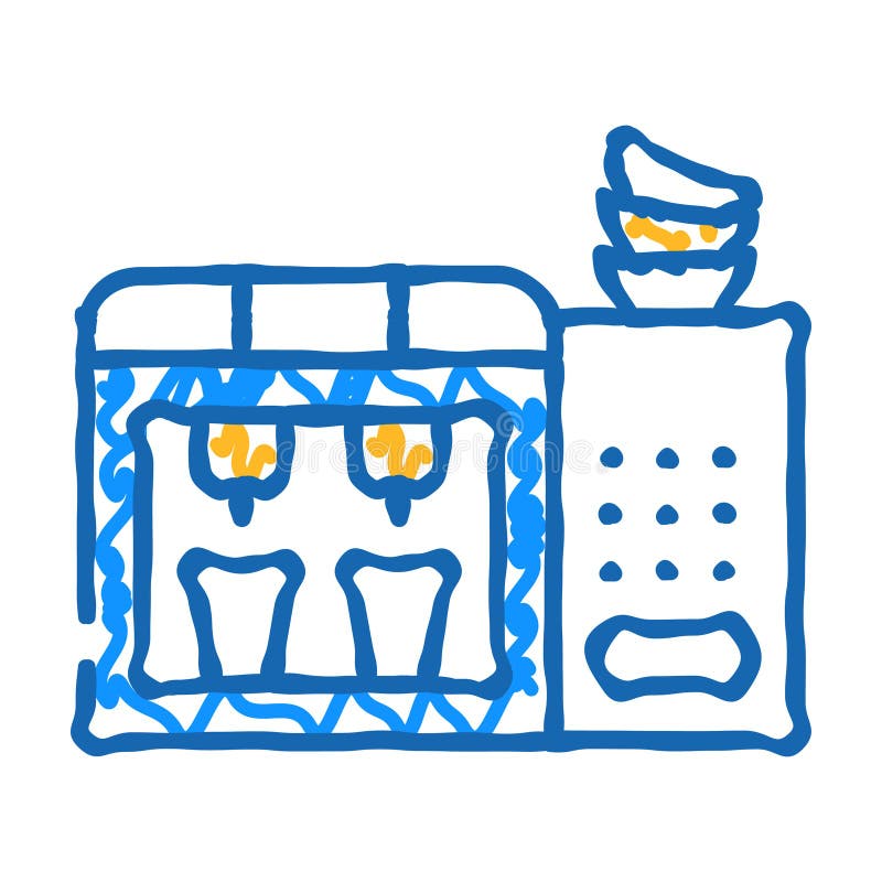 Self-service Coffee Machine Icon Doodle Illustration Stock Vector ...